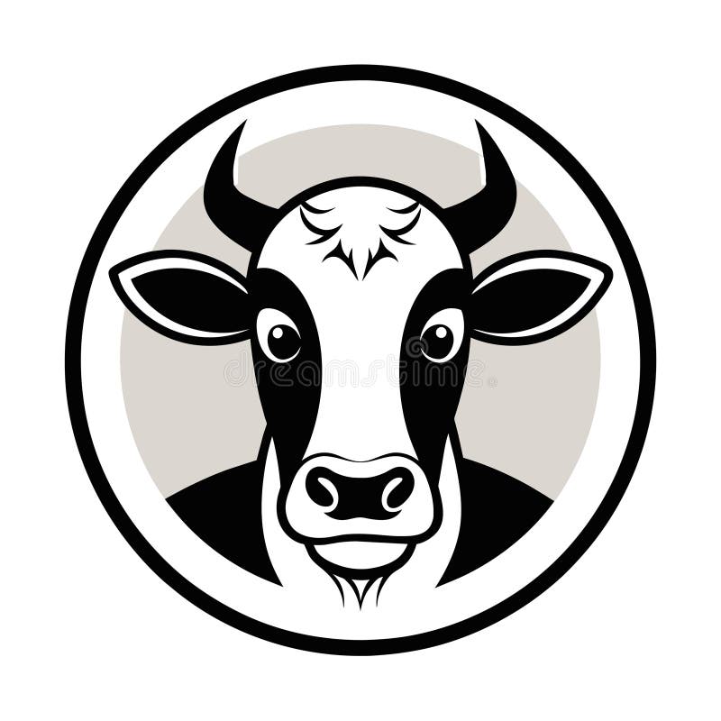 Icono Del Logotipo De La Vaca : Arte Vector Circular Para La Excelencia ...
