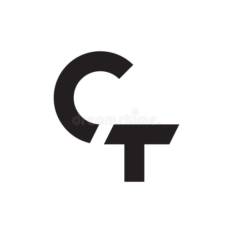 Icono Del Logotipo Del Vector De La Letra Inicial Del Ct Ilustración ...