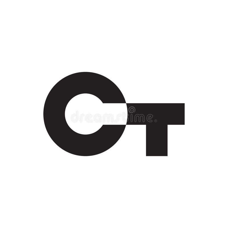 Icono Del Logotipo Del Vector De La Letra Inicial Del Ct Ilustración ...