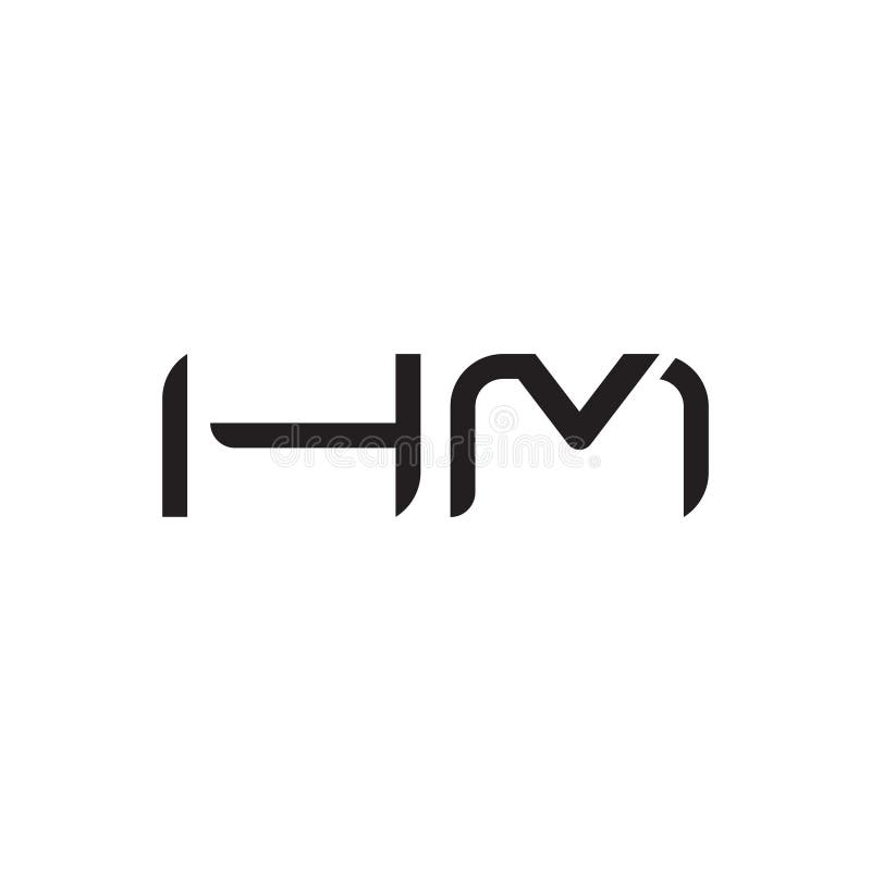 Icono Del Logotipo Del Vector De La Letra Inicial De Hm Ilustración del ...