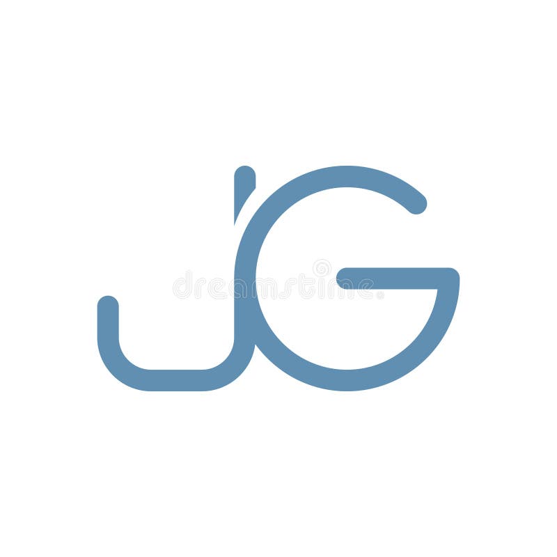 Icono Del Logotipo Del Vector De La Letra Inicial De Jg Ilustración del ...
