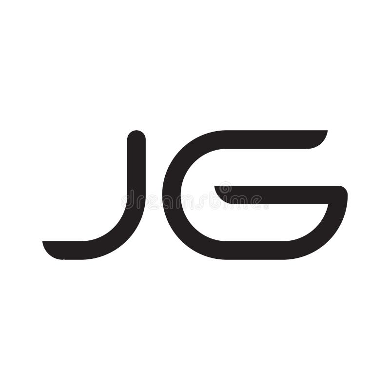 Icono Del Logotipo Del Vector De La Letra Inicial De Jg Ilustración del ...