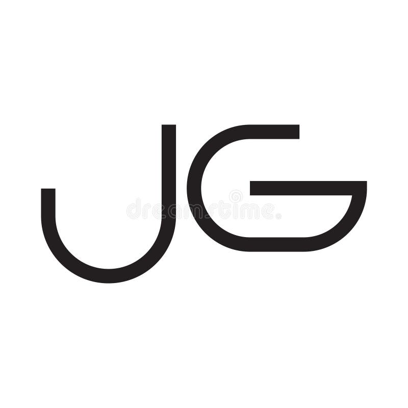 Icono Del Logotipo Del Vector De La Letra Inicial De Jg Ilustración del ...