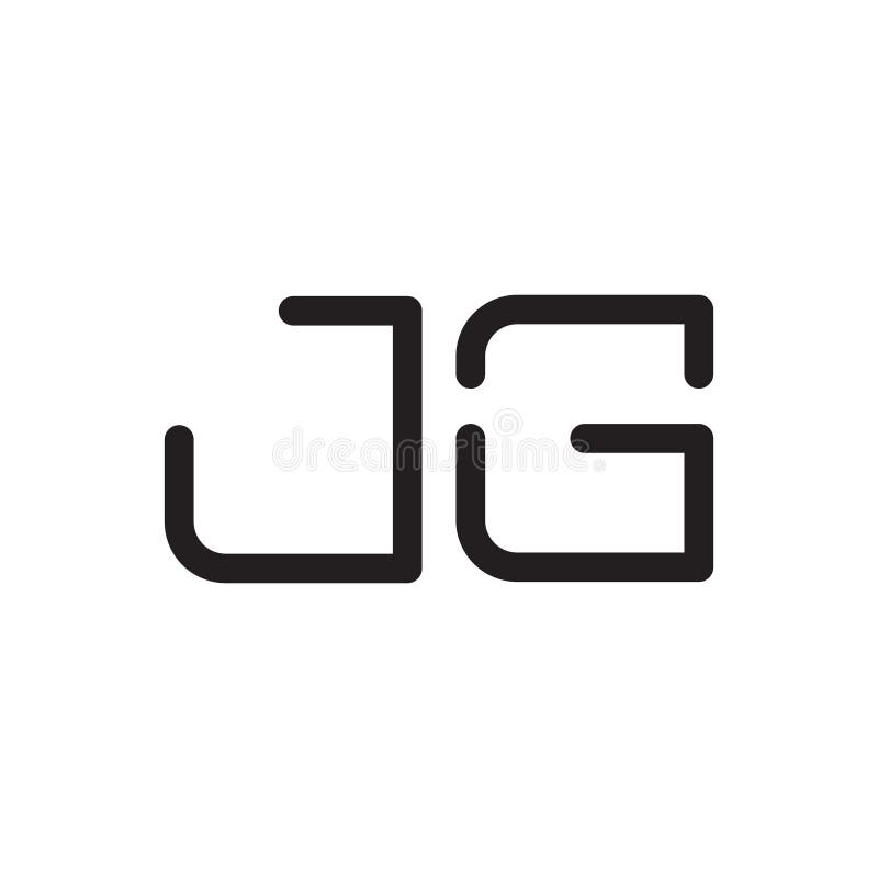 Icono Del Logotipo Del Vector De La Letra Inicial De Jg Ilustración del ...
