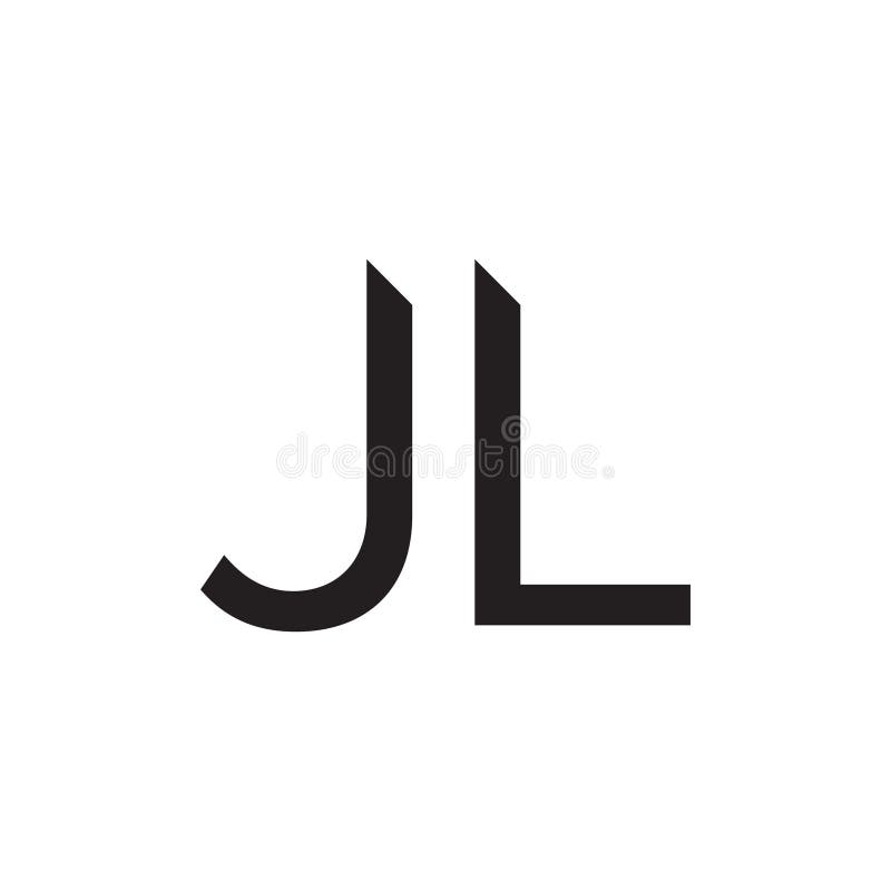 Icono Del Logotipo Del Vector De La Letra Inicial De Jl Ilustración del ...