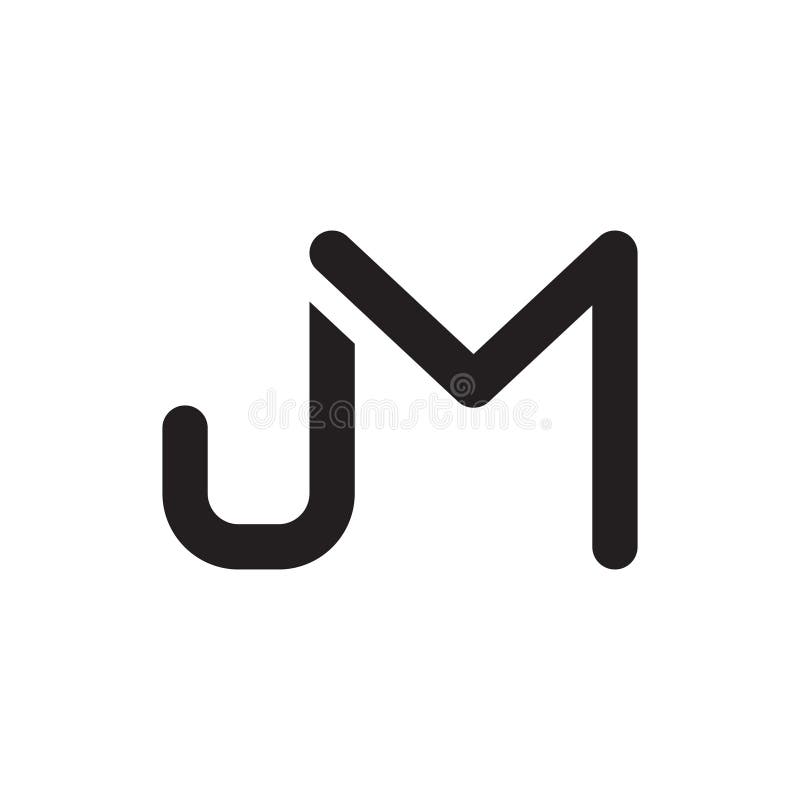Icono Del Logotipo Del Vector De La Letra Inicial De Jm Ilustración del ...