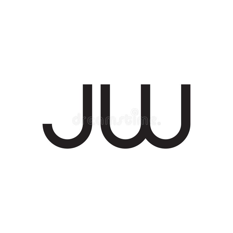 Icono Del Logotipo Del Vector De La Letra Inicial De Jw Ilustración del ...