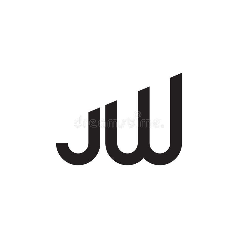 Icono Del Logotipo Del Vector De La Letra Inicial De Jw Ilustración del ...