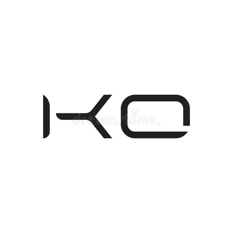 Icono Del Logotipo Del Vector De La Letra Inicial De Ko Ilustración del ...