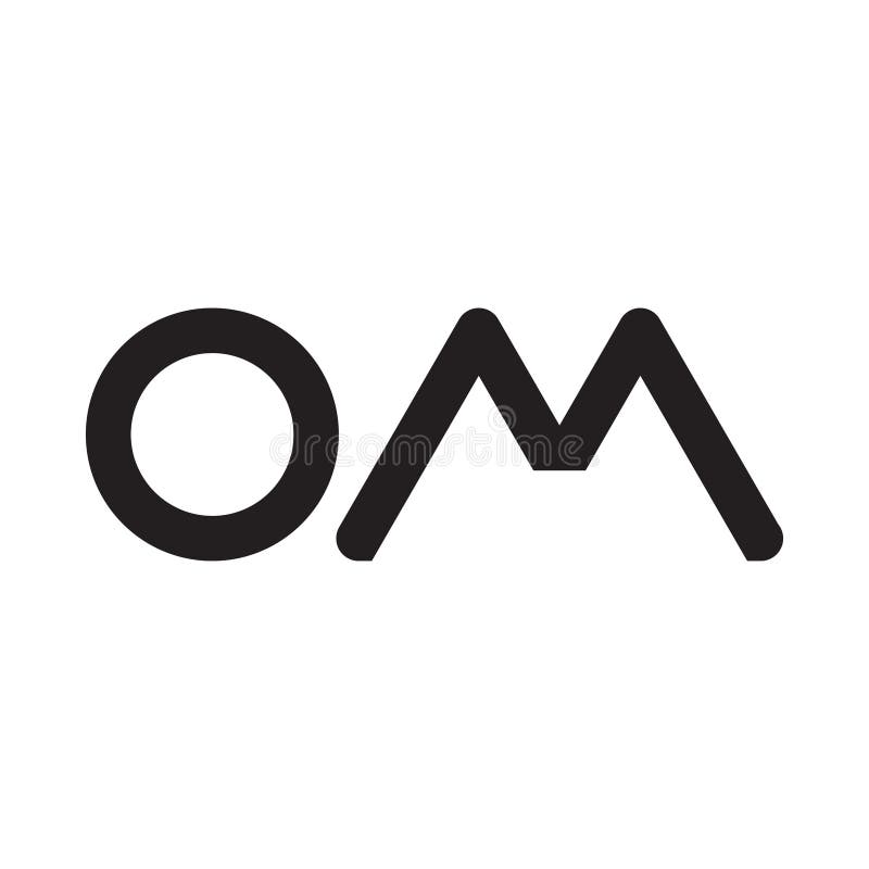 Icono Del Logotipo Del Vector De La Letra Inicial De OM Ilustración del ...