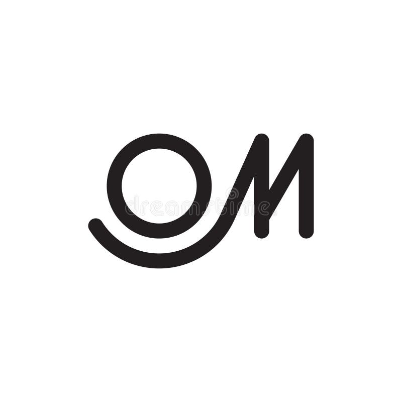 Icono Del Logotipo Del Vector De La Letra Inicial De OM Ilustración del ...