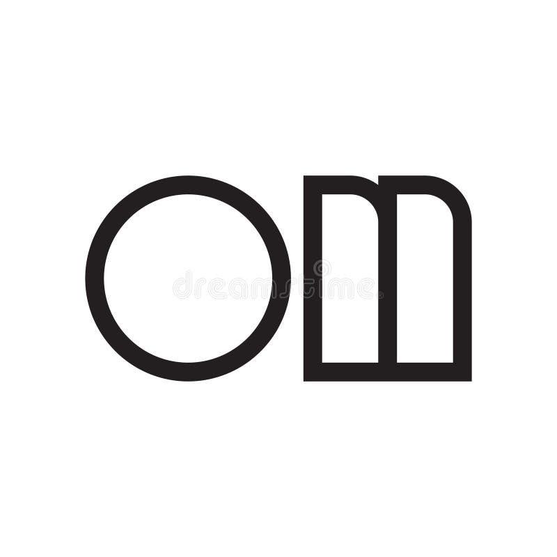 Icono Del Logotipo Del Vector De La Letra Inicial De OM Ilustración del ...