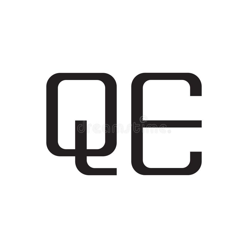 Icono Del Logotipo Del Vector De La Letra Inicial Qe Ilustración del ...