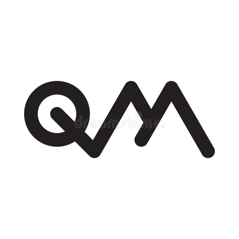 Icono Del Logotipo Del Vector De La Letra Inicial De Qm Ilustración del ...