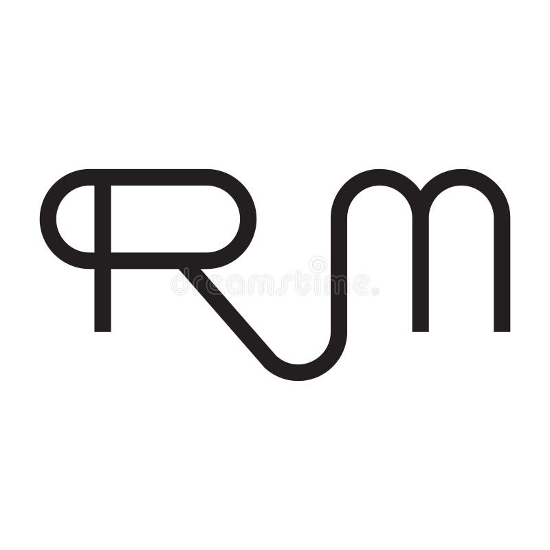 Icono Del Logotipo Del Vector De La Letra Inicial De Rm Ilustración del ...