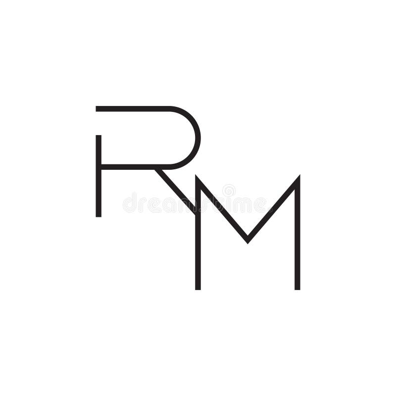 Icono Del Logotipo Del Vector De La Letra Inicial De Rm Ilustración del ...