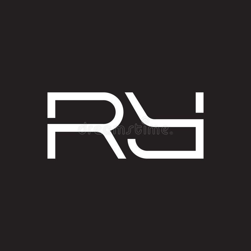 Icono Del Logotipo Del Vector De La Letra Inicial De Ry Ilustración del ...