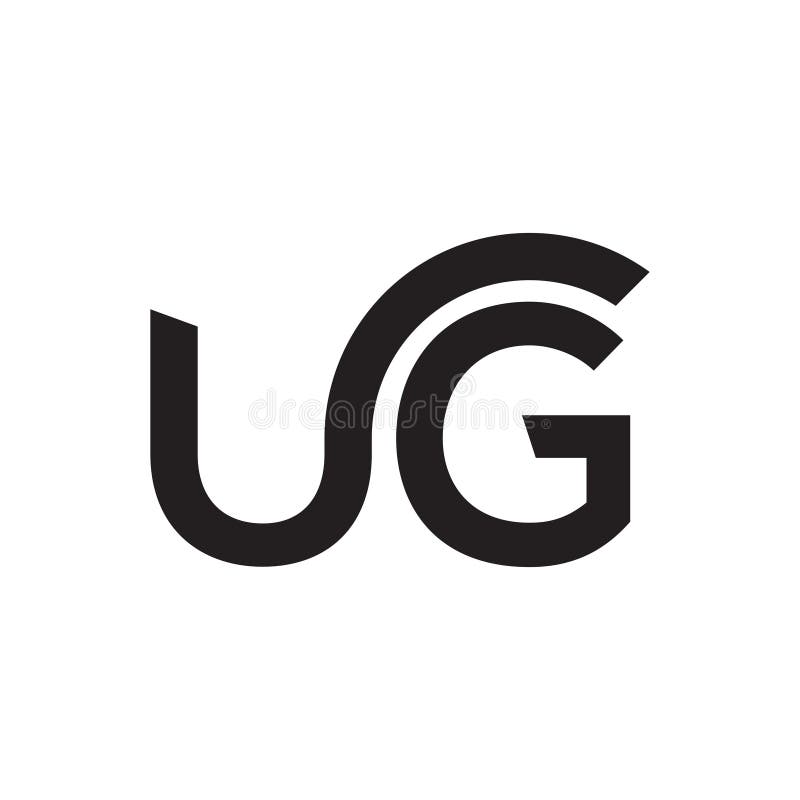 Icono Del Logotipo Del Vector De La Letra Inicial Ug Ilustración del ...