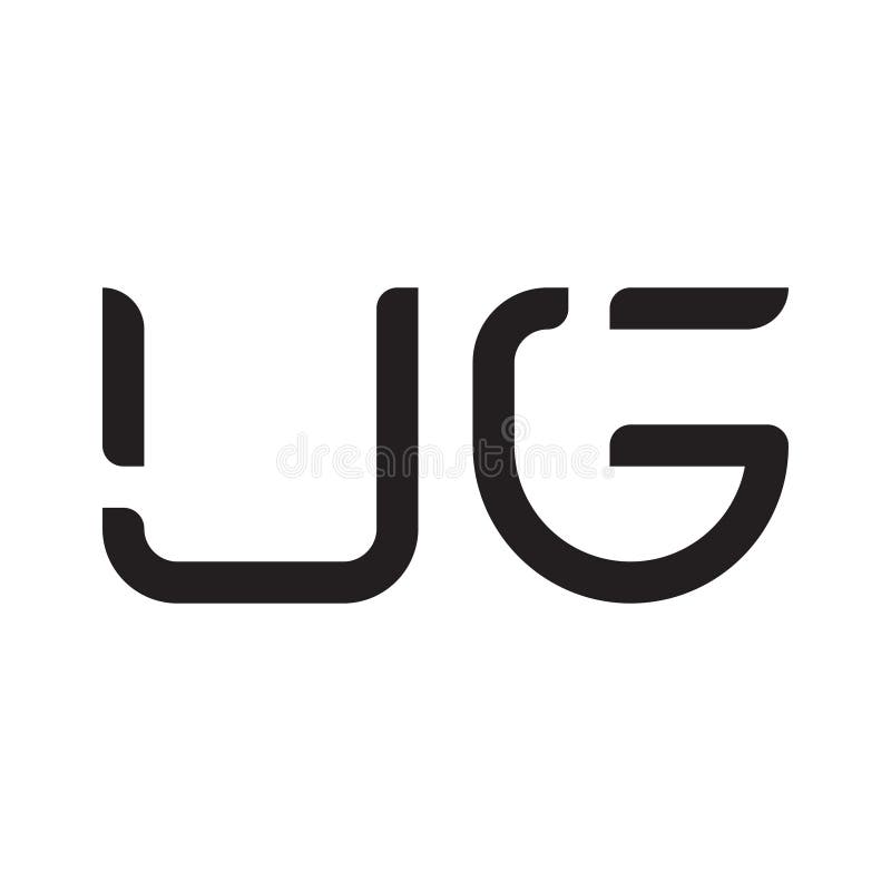 Icono Del Logotipo Del Vector De La Letra Inicial Ug Ilustración del ...