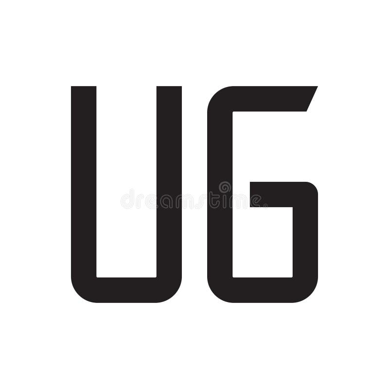 Icono Del Logotipo Del Vector De La Letra Inicial Ug Ilustración del ...