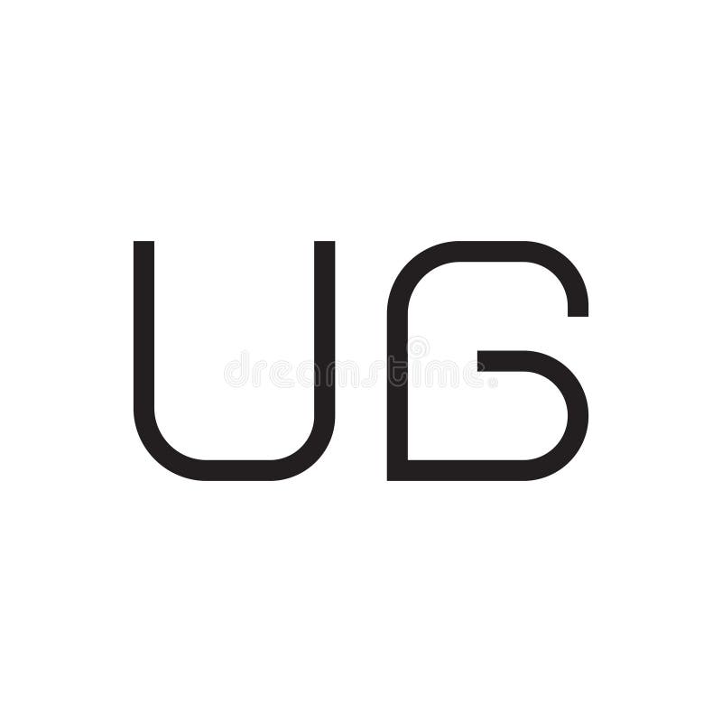 Icono Del Logotipo Del Vector De La Letra Inicial Ug Ilustración del ...