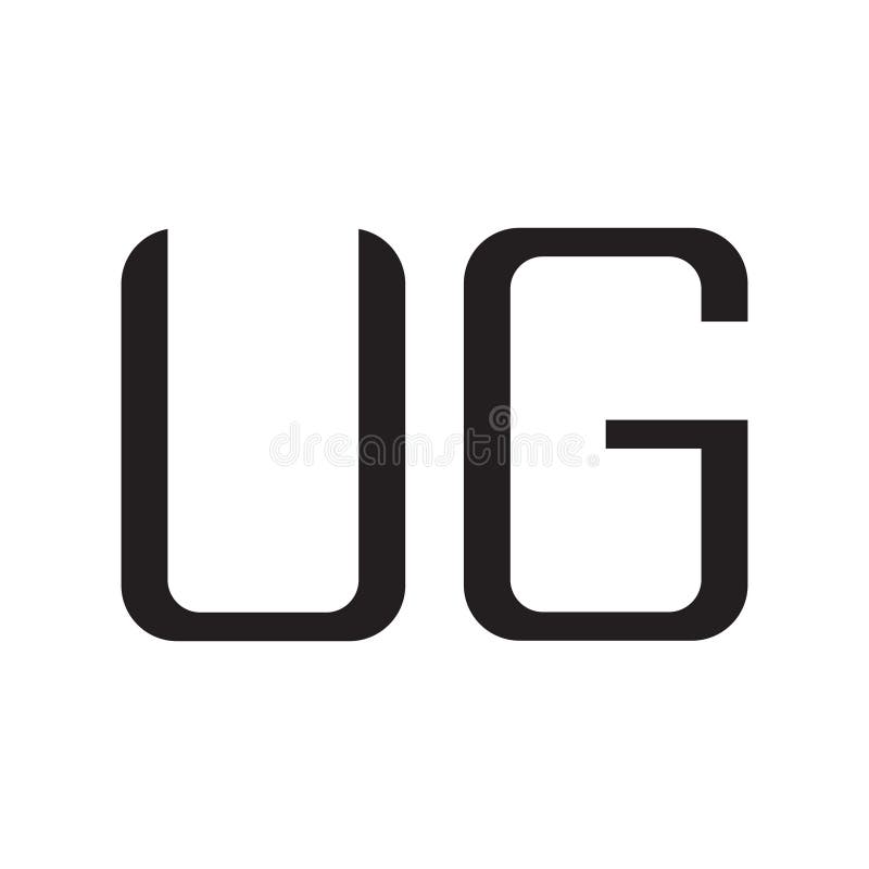 Icono Del Logotipo Del Vector De La Letra Inicial Ug Ilustración del ...