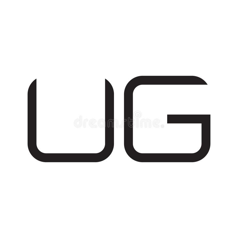 Icono Del Logotipo Del Vector De La Letra Inicial Ug Ilustración del ...