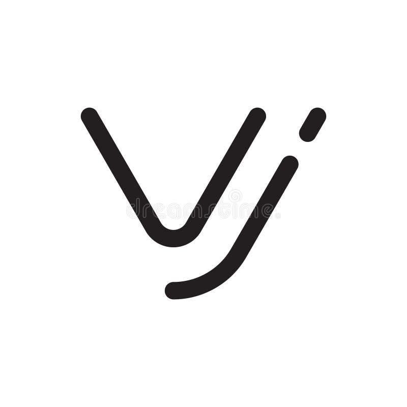 Icono Del Logotipo Del Vector De La Letra Inicial Del Vj Ilustración ...