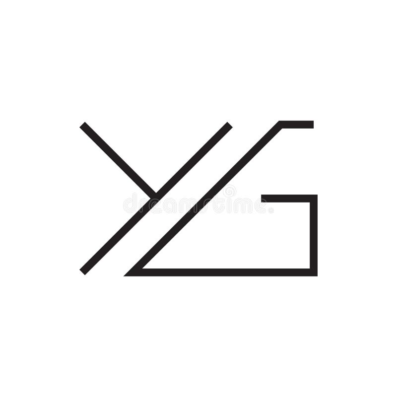 Icono Del Logotipo Del Vector De La Letra Inicial Del Yg Ilustración ...