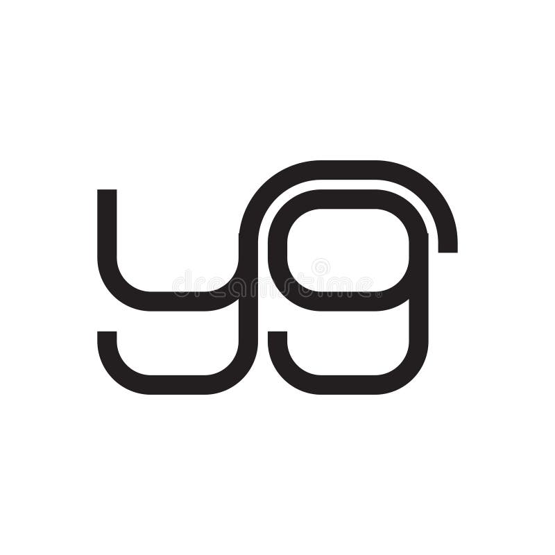 Icono Del Logotipo Del Vector De La Letra Inicial Del Yg Ilustración ...