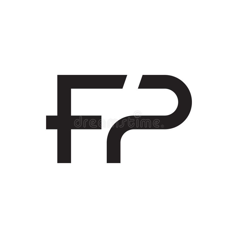 Icono Del Logotipo Del Vector De Letra Fp Ilustración del Vector ...