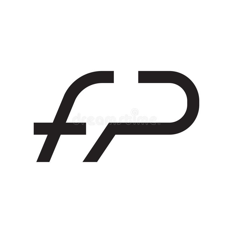 Icono Del Logotipo Del Vector De Letra Fp Ilustración del Vector ...