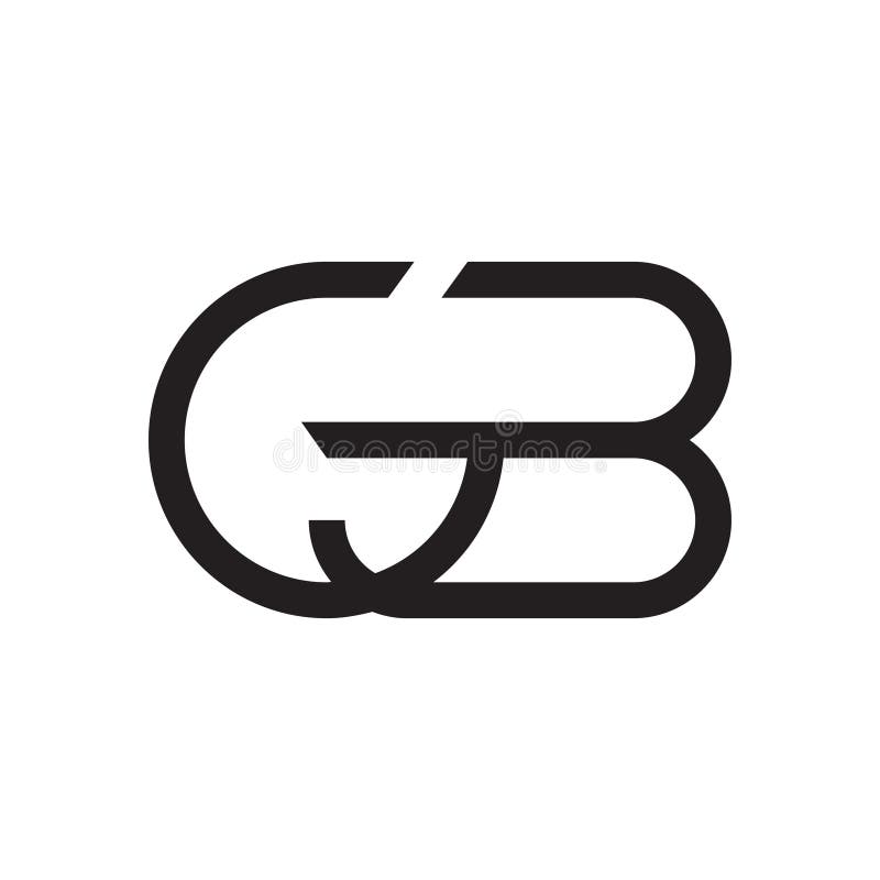 Icono Del Logotipo Del Vector De Letra Inicial Gb Ilustración del ...