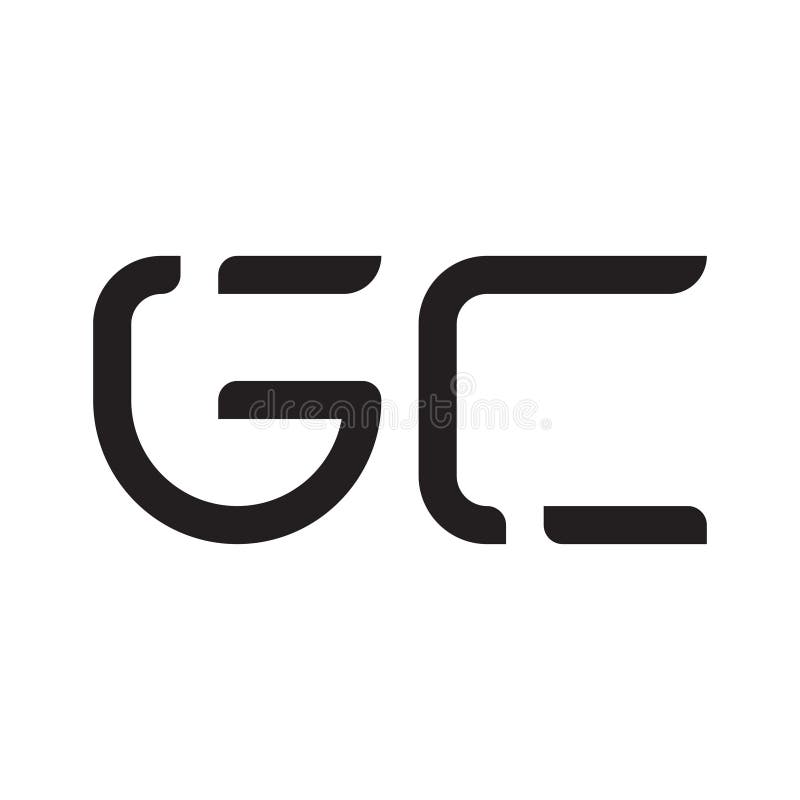 Icono Del Logotipo Del Vector De Letra Inicial De Gc Ilustración del ...