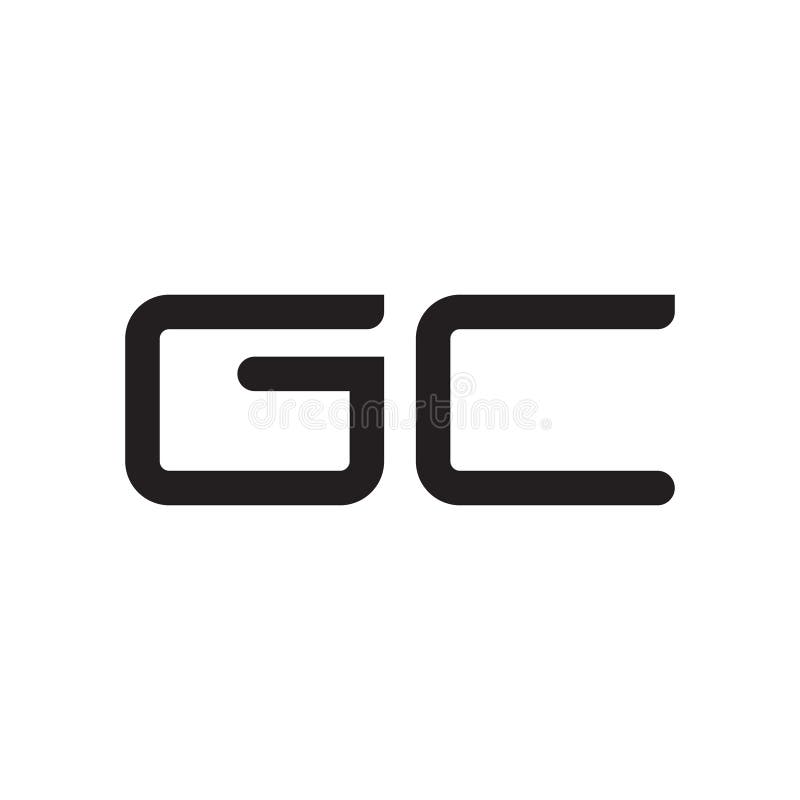 Icono Del Logotipo Del Vector De Letra Inicial De Gc Ilustración del ...