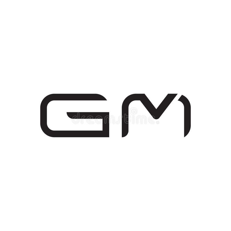 Icono Del Logotipo Del Vector De Letra Inicial De Gm Ilustración del ...