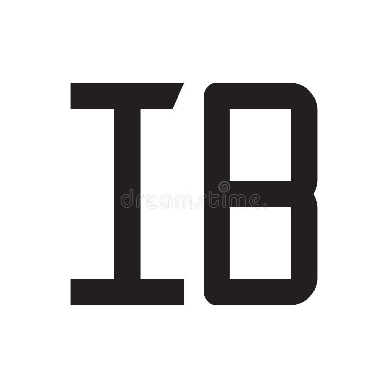 Icono Del Logotipo Del Vector De Letra Inicial De Ib Ilustración del ...