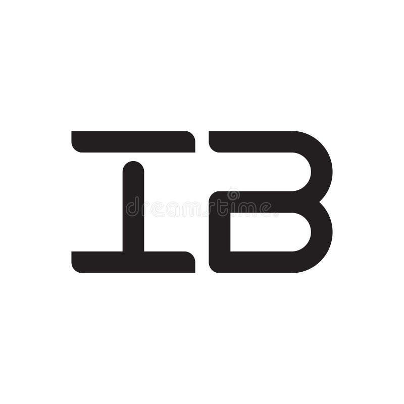 Icono Del Logotipo Del Vector De Letra Inicial De Ib Ilustración del ...
