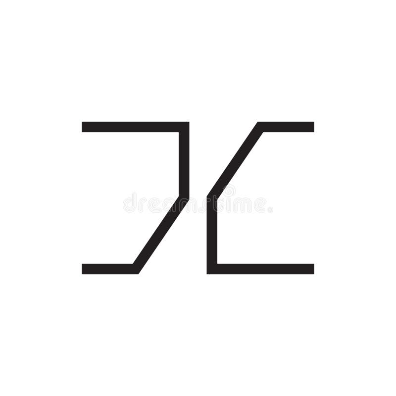 Icono Del Logotipo Del Vector De Letra Inicial De Jc Ilustración del ...