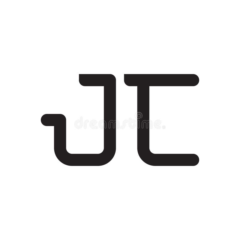Icono Del Logotipo Del Vector De Letra Inicial De Jc Ilustración del ...