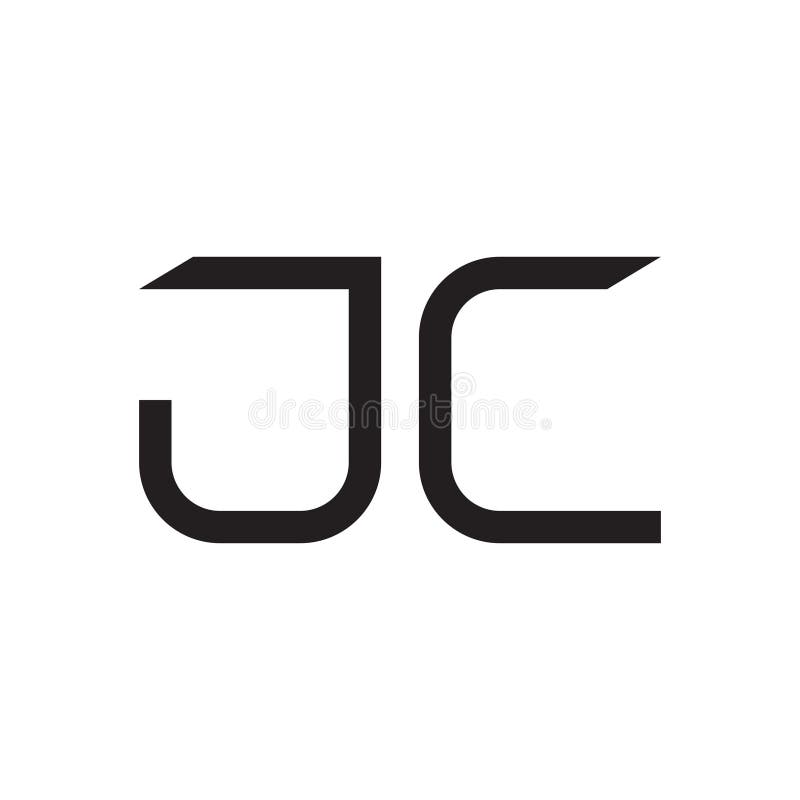 Icono Del Logotipo Del Vector De Letra Inicial De Jc Ilustración del ...