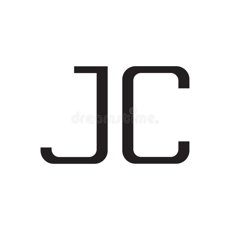 Icono Del Logotipo Del Vector De Letra Inicial De Jc Ilustración del ...