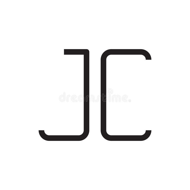 Icono Del Logotipo Del Vector De Letra Inicial De Jc Ilustración del ...