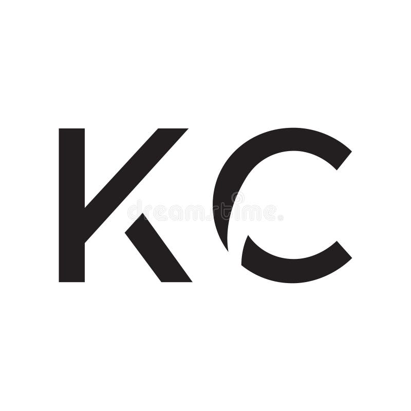 Icono Del Logotipo Del Vector De Letra Inicial De Kc Ilustración del ...