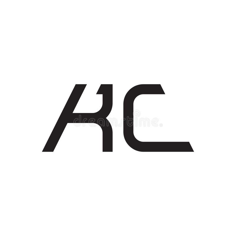 Icono Del Logotipo Del Vector De Letra Inicial De Kc Ilustración del ...