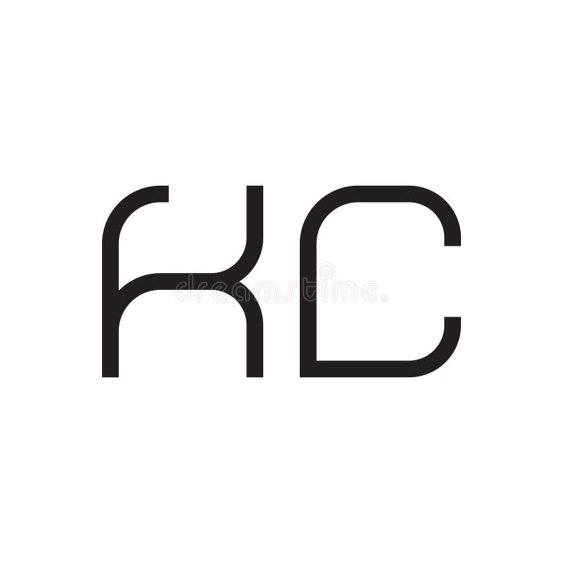 Icono Del Logotipo Del Vector De Letra Inicial De Kc Ilustración del ...