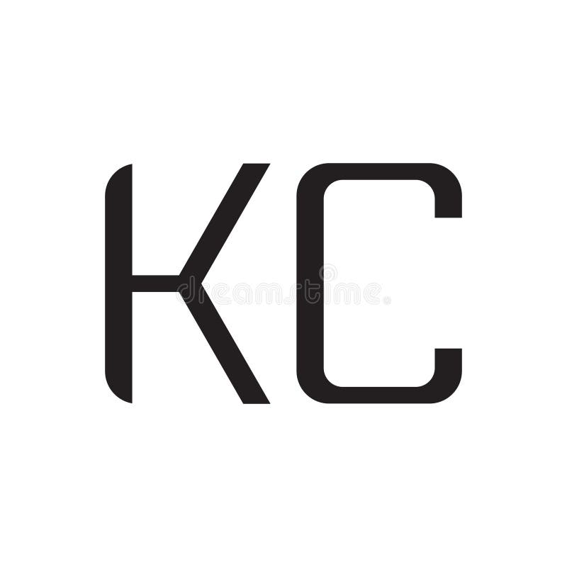 Icono Del Logotipo Del Vector De Letra Inicial De Kc Ilustración del ...