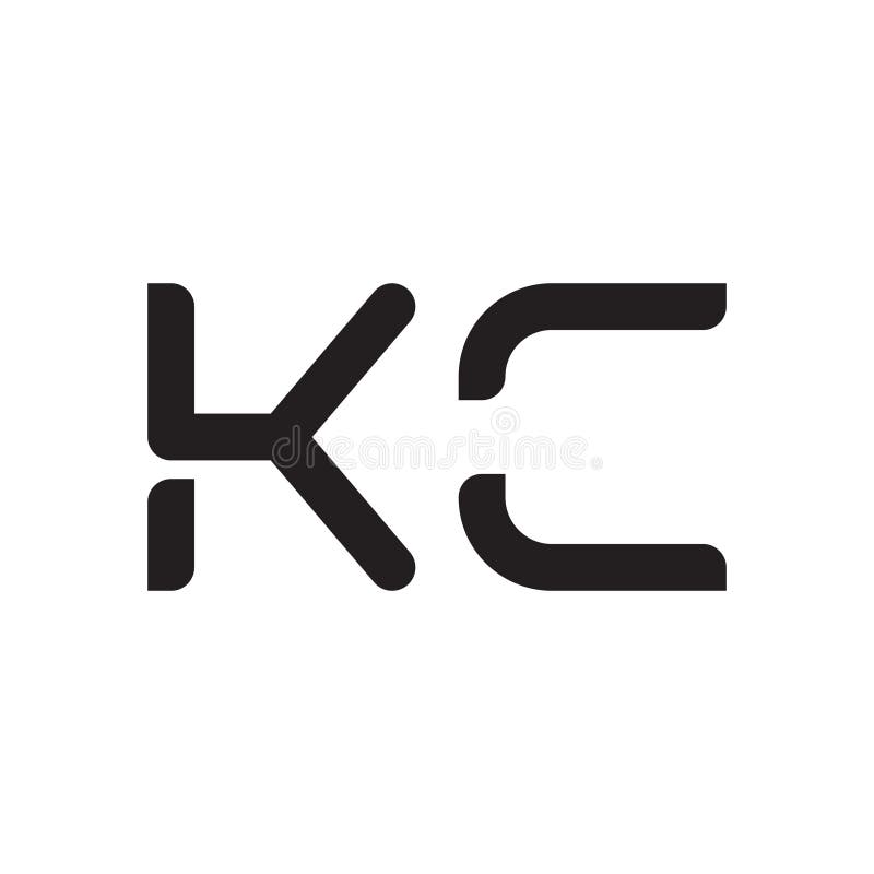 Icono Del Logotipo Del Vector De Letra Inicial De Kc Ilustración del ...