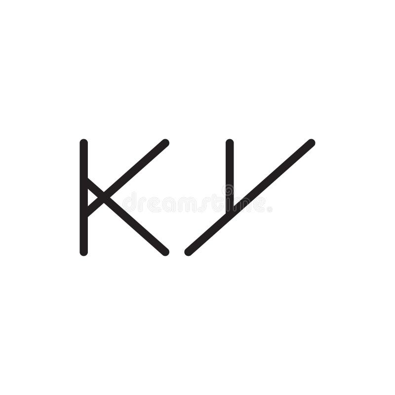 Icono Del Logotipo Del Vector De Letra Inicial De Ky Ilustración del ...