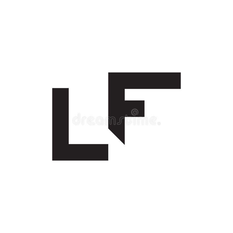 Icono Del Logotipo Del Vector De Letra Inicial De Lf Ilustración del ...